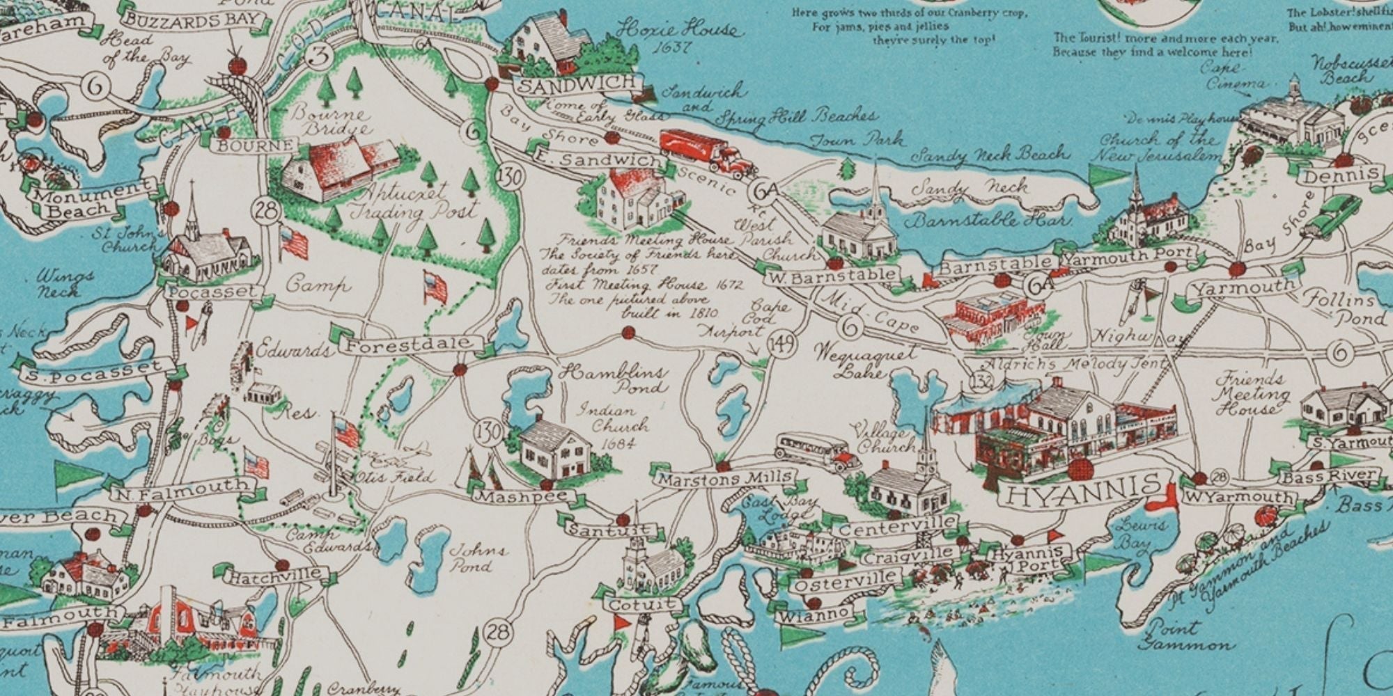 Explore Cape Cod's History Through 12 Stunning Vintage Maps – Teds Vintage Art