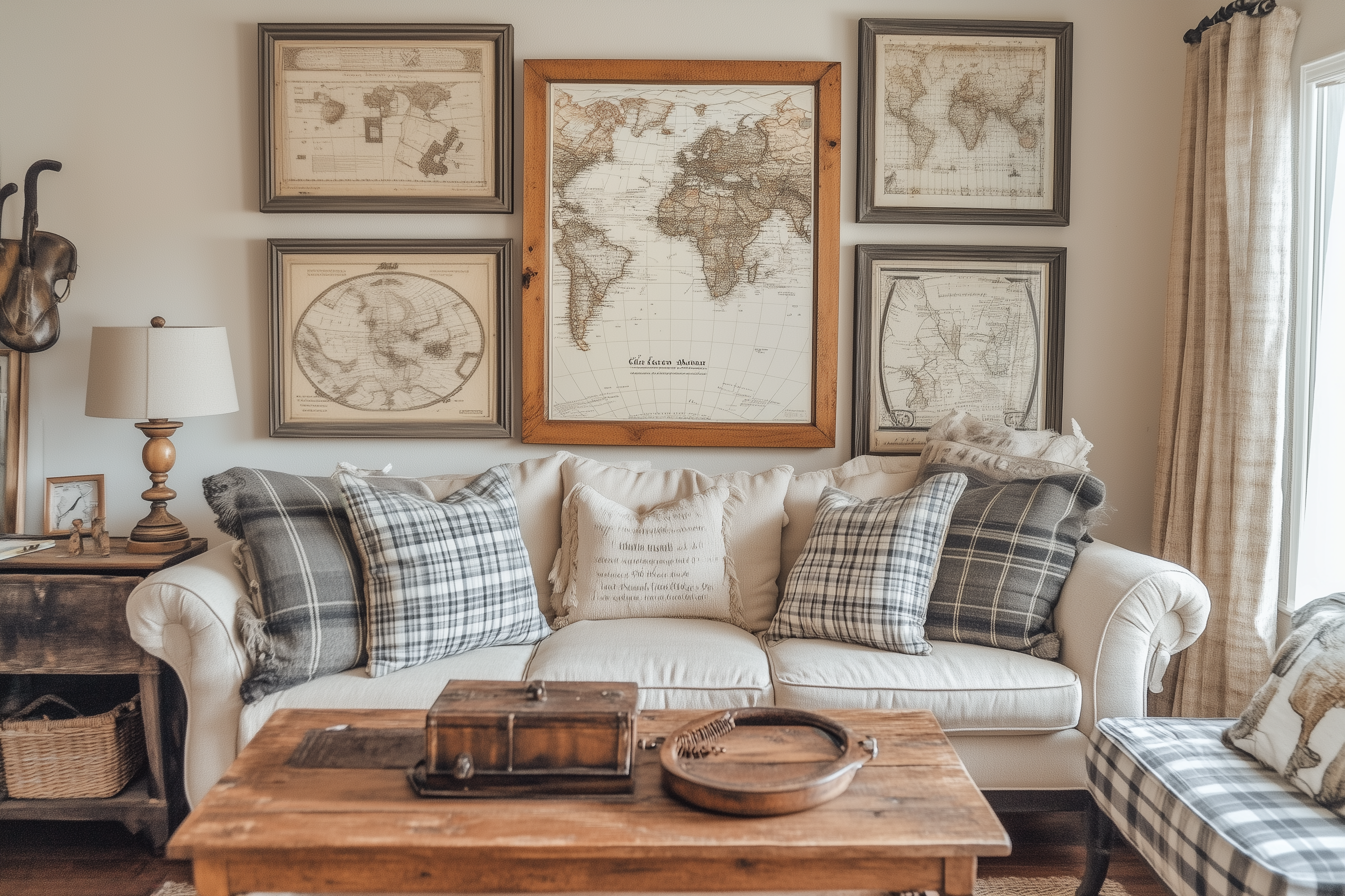 Vintage Map Gallery Walls: A Perfect Decor Idea for Farmhouse & Countr ...