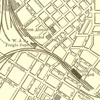 Old Atlanta Georgia Maps • Wall Art Prints by Ted's Vintage Art – Teds ...