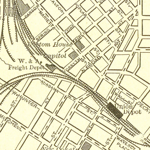 Old Atlanta Georgia Maps • Wall Art Prints by Ted's Vintage Art – Teds ...