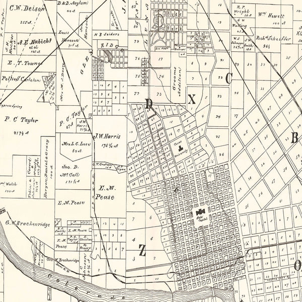Old Austin Texas Maps • Wall Art Prints by Ted's Vintage Art – Teds ...