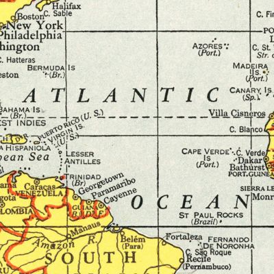 Old Maps of Atlantic Ocean • Wall Art Prints by Ted's Vintage Art ...