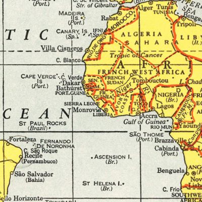 Old Maps of Guinea • Wall Art Prints by Ted's Vintage Art – Teds ...