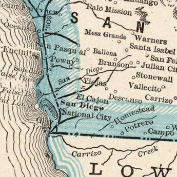 Old Maps of San Diego • Wall Art Prints by Ted's Vintage Art – Teds ...