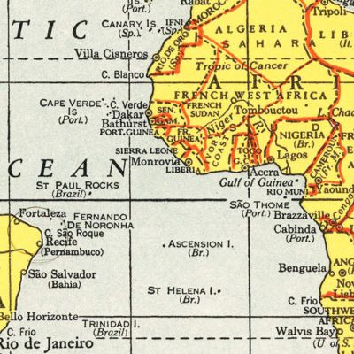 Old Maps of Sierra Leone • Wall Art Prints by Ted's Vintage Art – Teds ...