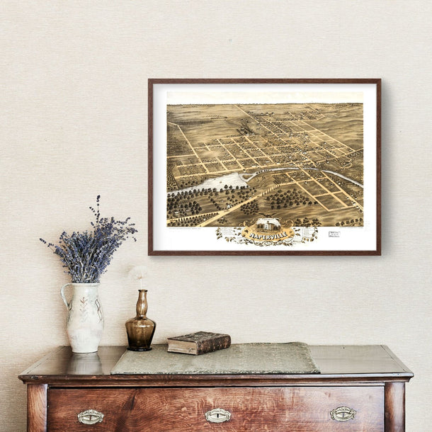 Vintage Map of Naperville, Illinois 1869 by Ted's Vintage Art – Teds ...