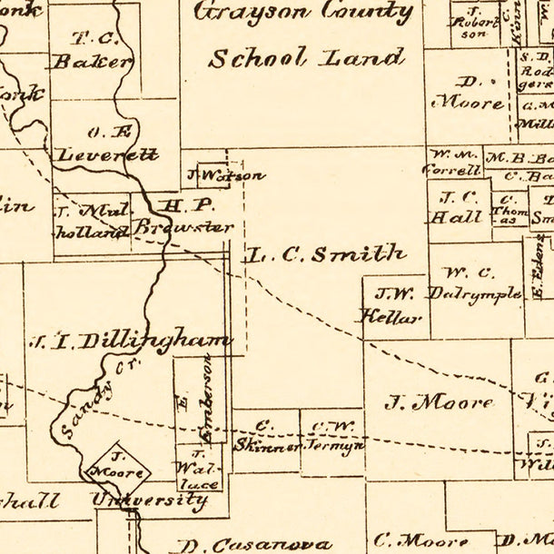 Vintage Map of Wise County, Texas 1870 by Ted's Vintage Art – Teds ...