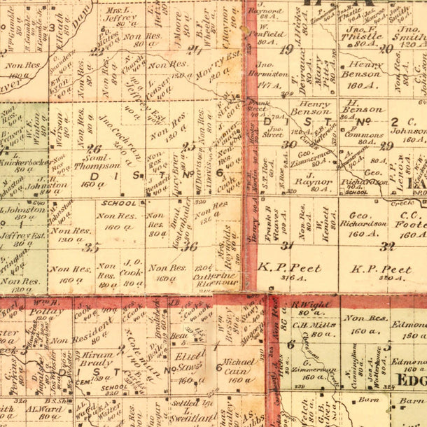 Vintage Map of Gratiot County, Michigan 1876 by Ted's Vintage Art ...
