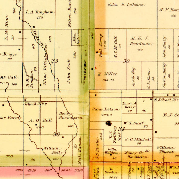 Vintage Map of Story County, Iowa 1883 by Ted's Vintage Art – Teds ...