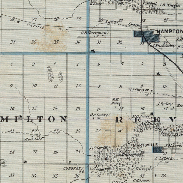 Vintage Map of Franklin County, Iowa 1875 by Ted's Vintage Art – Teds ...