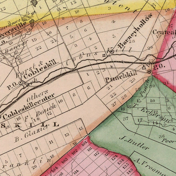 Vintage Map of Schoharie County, New York 1839 by Ted's Vintage Art ...