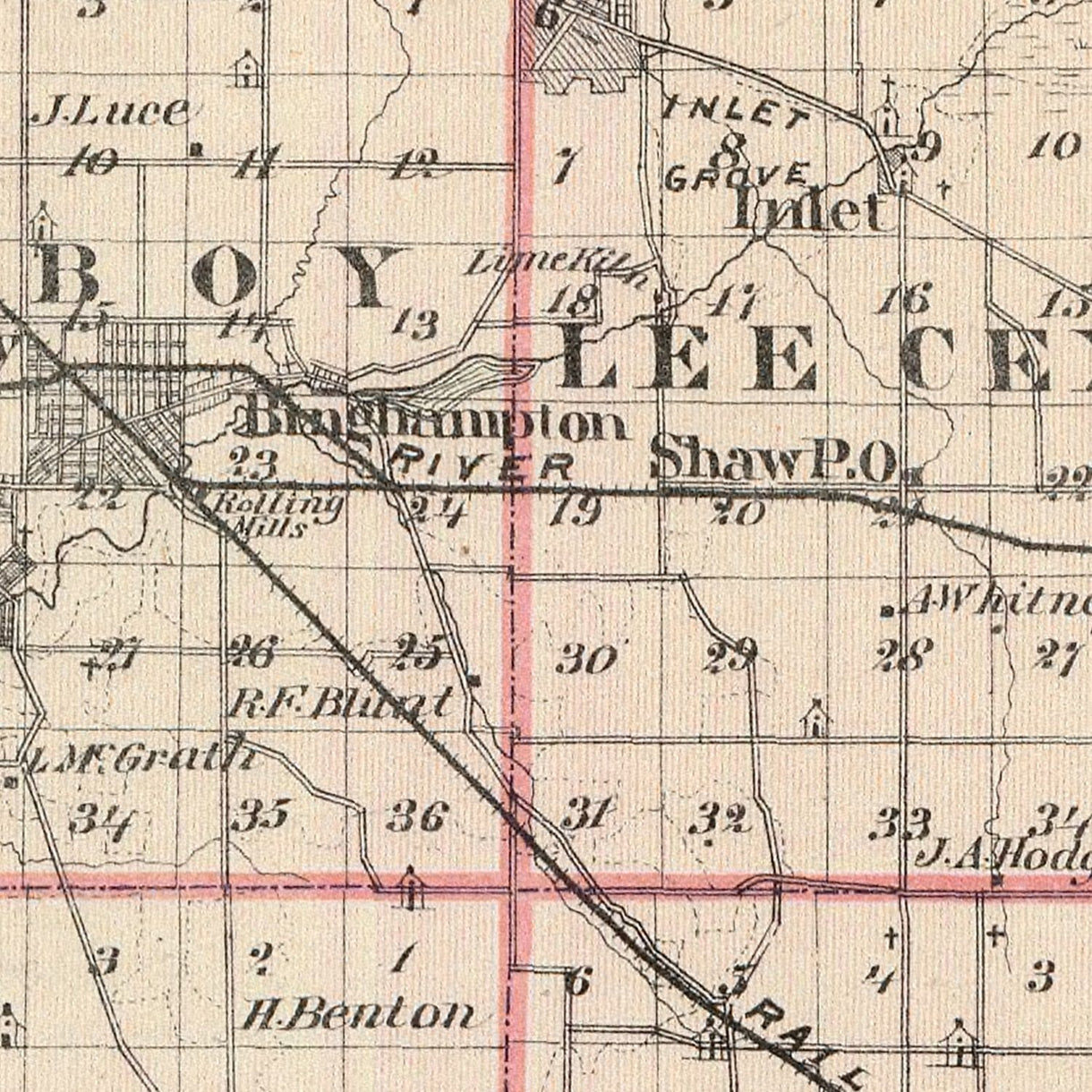 Vintage Map of Lee County, Illinois 1876 by Ted's Vintage Art – Teds ...