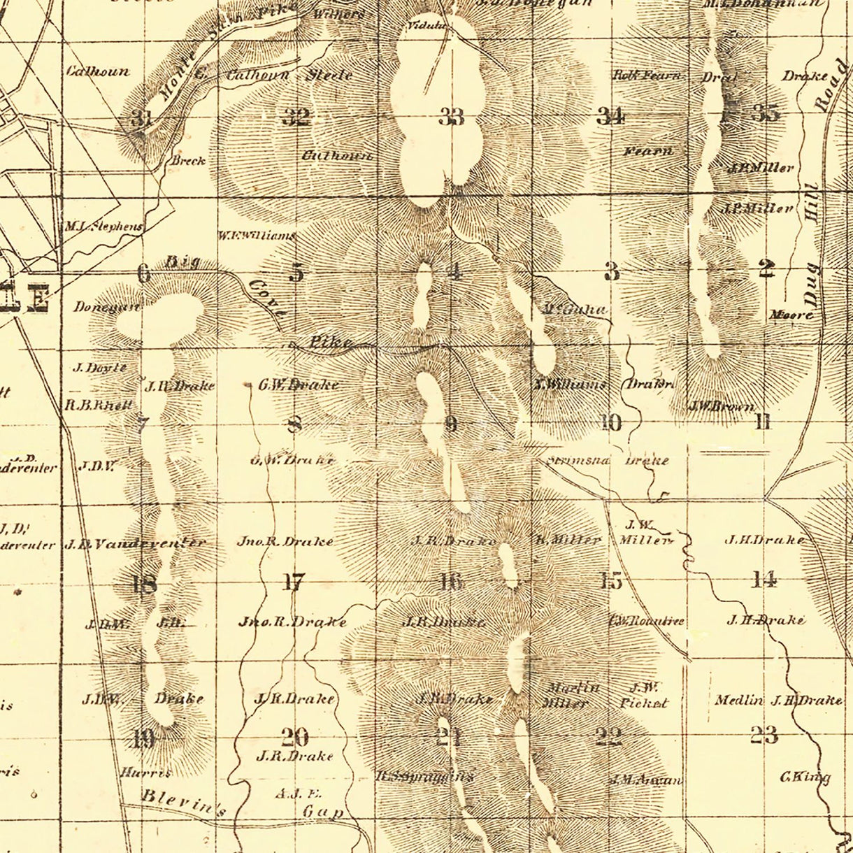 Vintage Map of Madison County, Alabama 1875 by Ted's Vintage Art – Teds ...