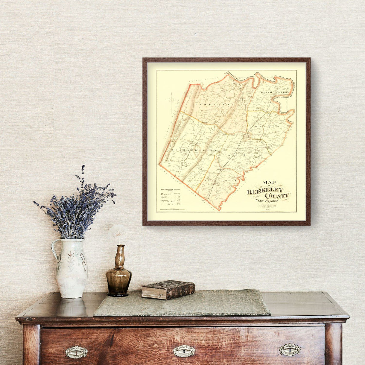Vintage Map of Berkeley County, West Virginia 1894 by Ted's Vintage Art ...