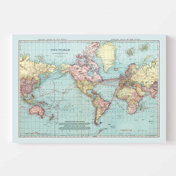 Vintage World Map 1912 by Ted's Vintage Art – Teds Vintage Art